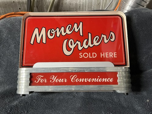 Vintage Art Deco Money Orders Lighted Sign | eBay
