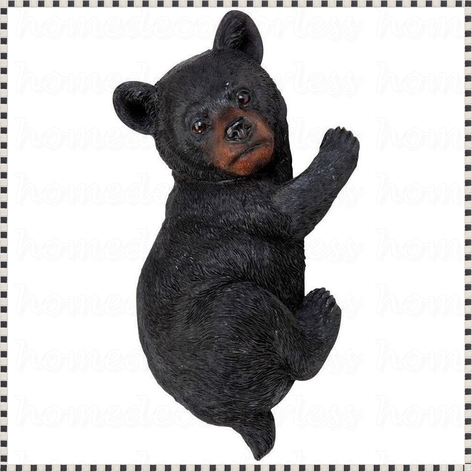 Baby Bear Cub Climbing Tree Hugger Outdoor Sculpture Hanging Yard ...