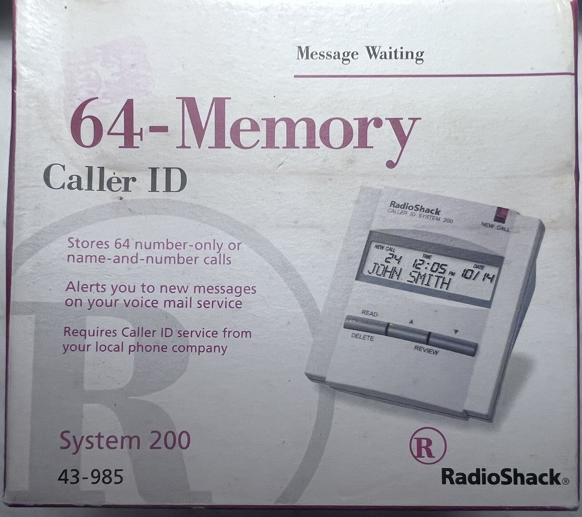 Radio Shack Caller Id Box