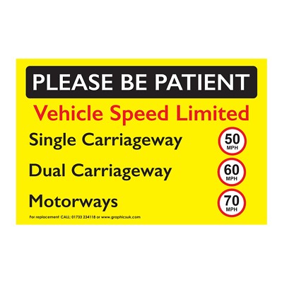 Speed Limited Commercial Vehicle Sticker 50 MPH 60 MPH 70 MPH Van Truck ...