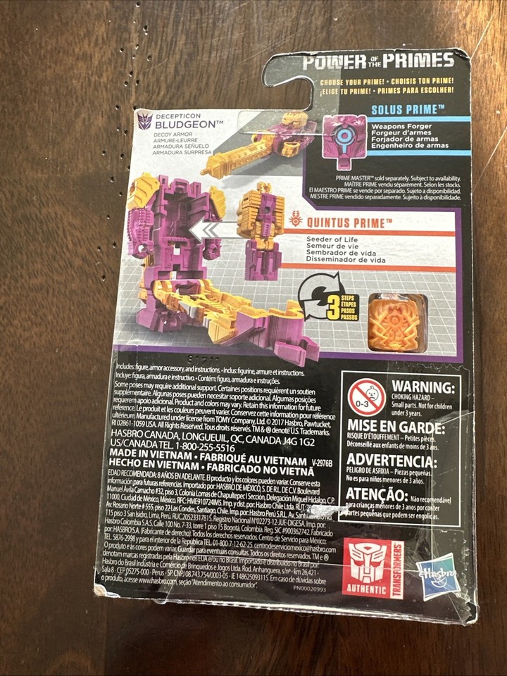 Hasbro Transformers Power of the Primes 3" Master QUINTUS PRIME ...