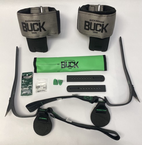 Buckingham Steel Pole Grip Climber Kit with Cushion Wrap Pads Gaff Shaping Kit | eBay