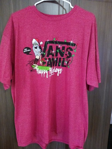 Vans Employee Red Holiday T-Shirt Mele Kalikimaka Size:XL | eBay