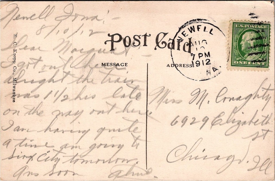 GOLDPATH: US POSTCARD 1912, NEWELL, IOWA CV566_P22 | eBay