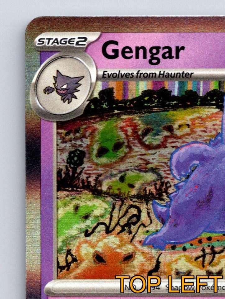 Stage 2 Gengar HP 130 Poltergeist Attack Purple Rarity Shadow Vitality ...