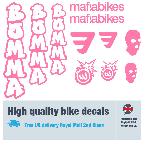 Mafia Bomma bike decals labels with free bike protection (26 pack) - 20 ...
