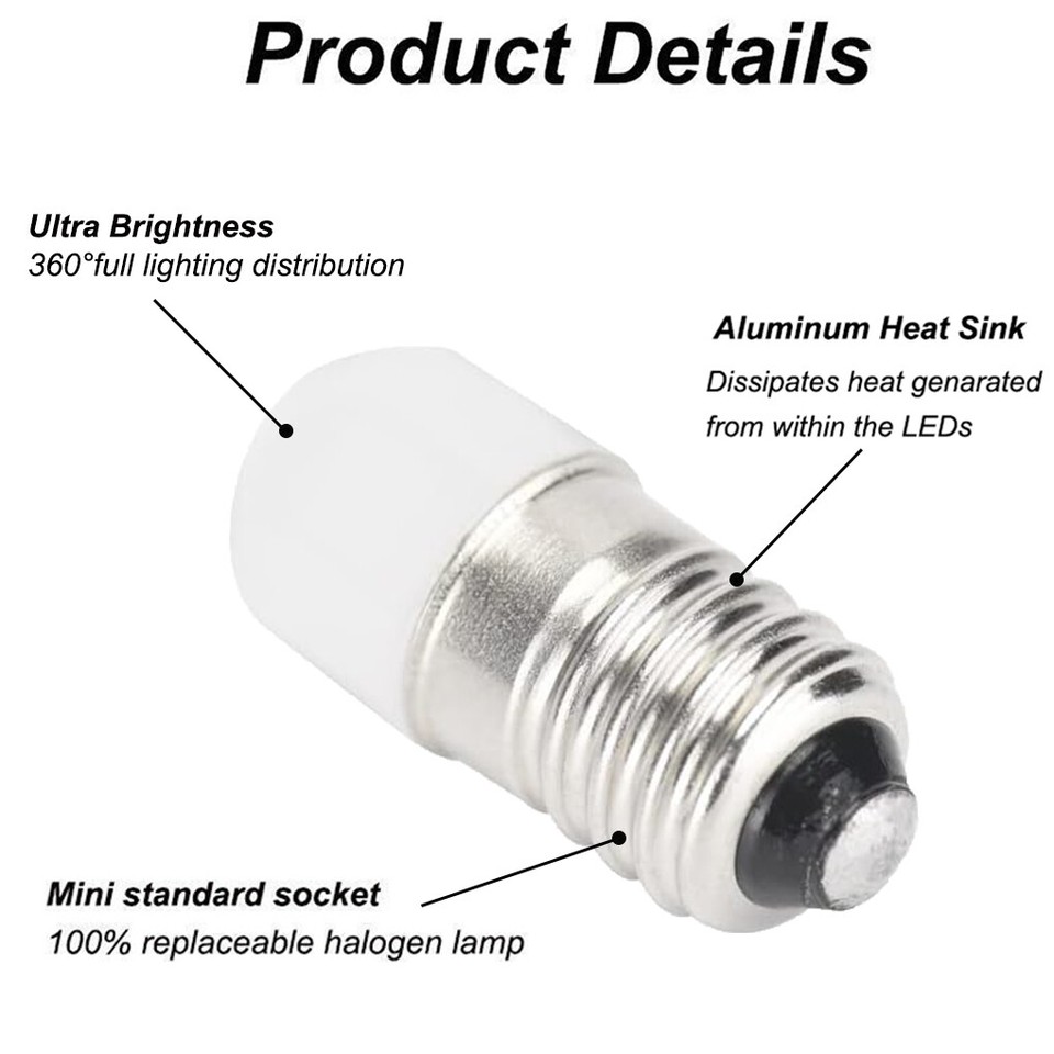 10 Pack of Warm White #1447 18 volt SCREW BASE LED BULBs Light for ...