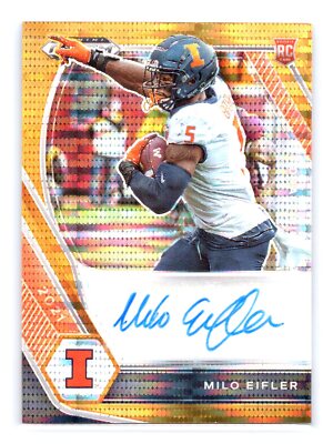 2021 Prizm Draft Picks #DPA-MIL Milo Eifler Rookie Orange Pulsar Auto ...
