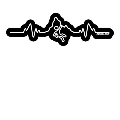 2 x Car Stickers - Rock Climbing pulse Decal Truck Bumper Laptop Window ...