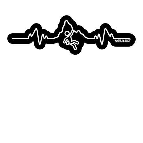 2 x Car Stickers - Rock Climbing pulse Decal Truck Bumper Laptop Window ...