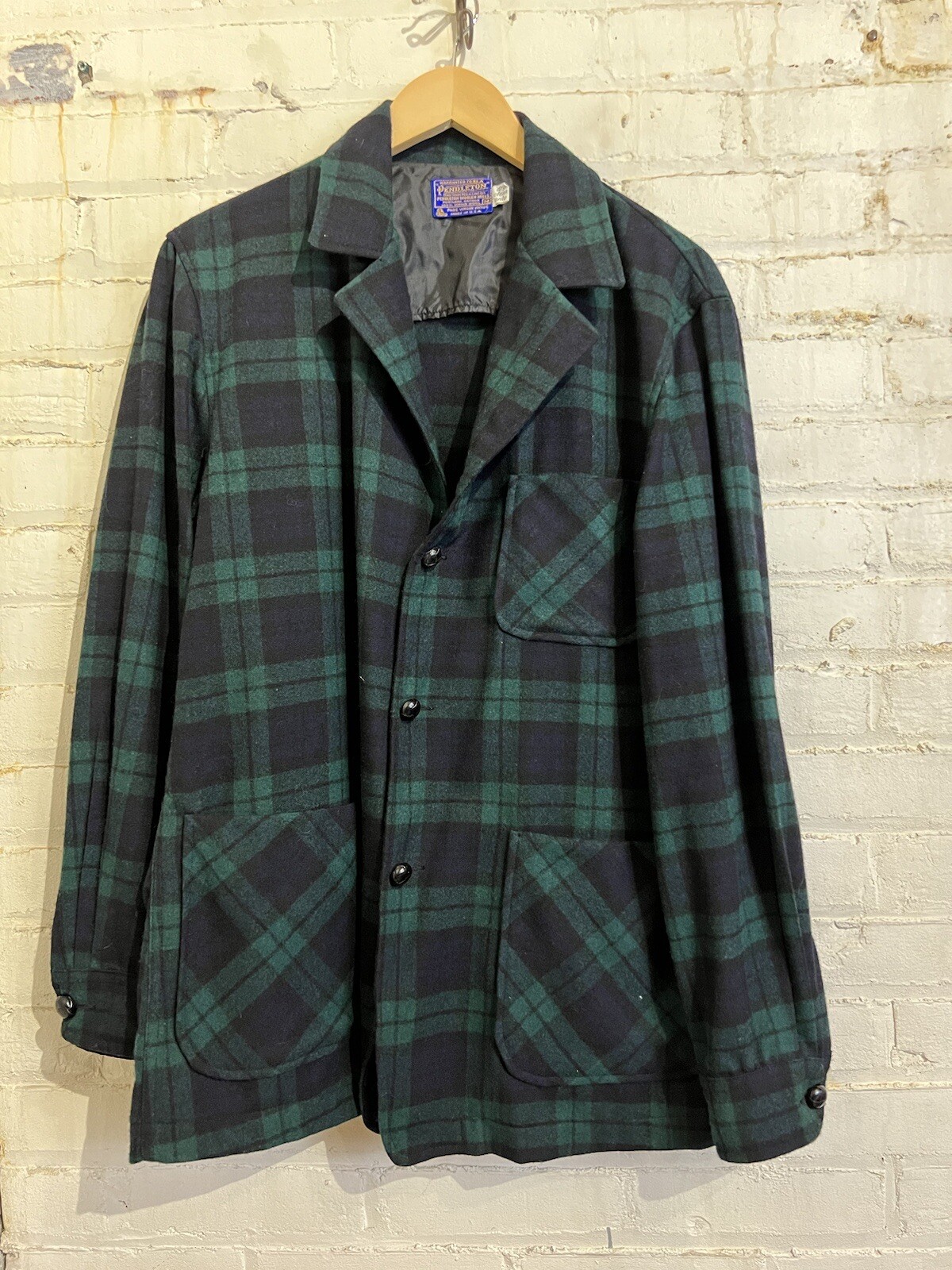 Vintage Pendleton mackinaw cruiser wool blazer jacket… - Gem