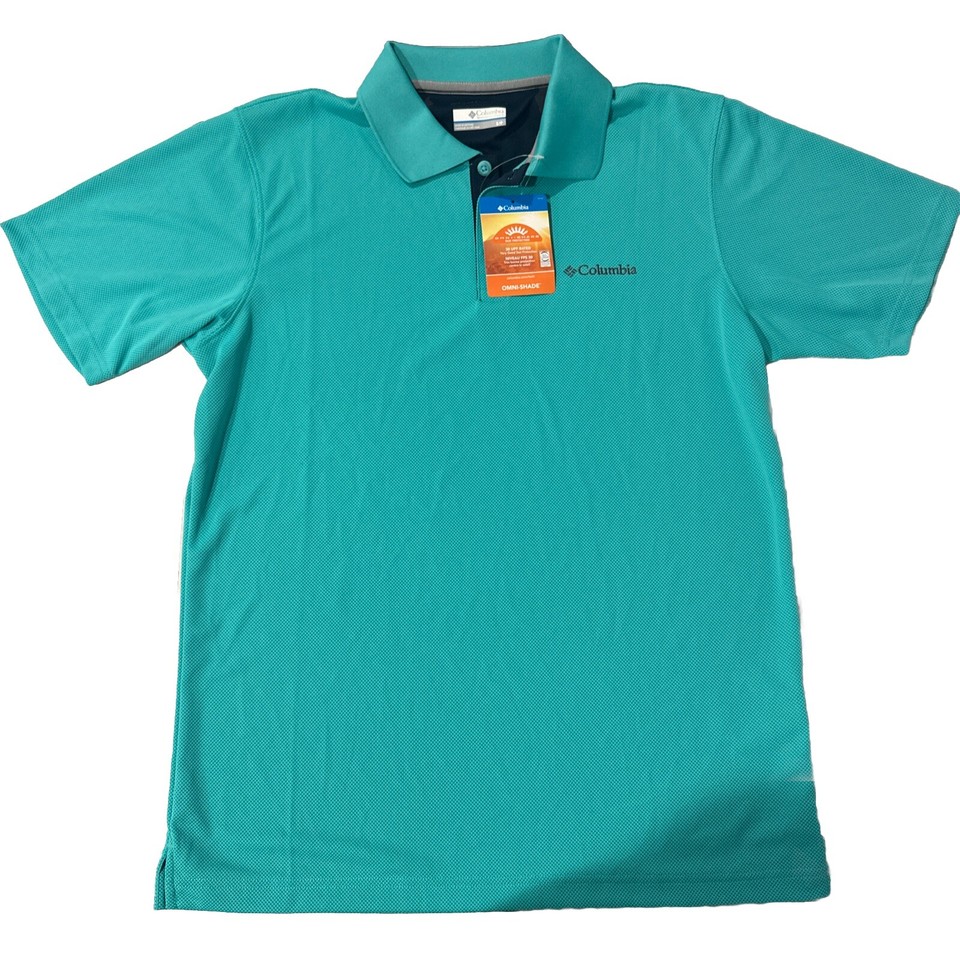 Columbia Men's Utilizer Polo Shirt - Bright Aqua Size Medium | eBay
