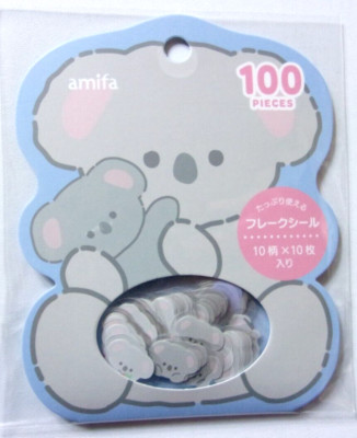 amifa Animal Koala Face Flake Sticker Japan 100 pieces | eBay