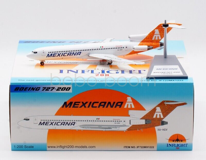 1:200 InFlight200 Mexicana B727-200 XA-HOV Diecast Aircraft Model | eBay