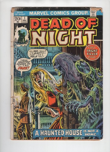 Dead of Night #1 1973 Marvel Horror Comic Book Low Grade Affordable and ...