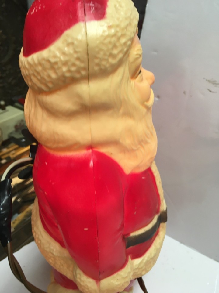Antique Vintage Union Products Plastic Santa Claus USA 13.5" Lighted ...