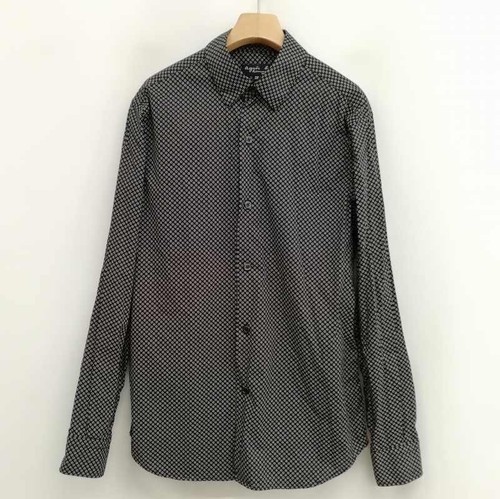Agnes B Men’s Dot AllOver Print Cotton Shirt Long Sleeve Black 38 | eBay