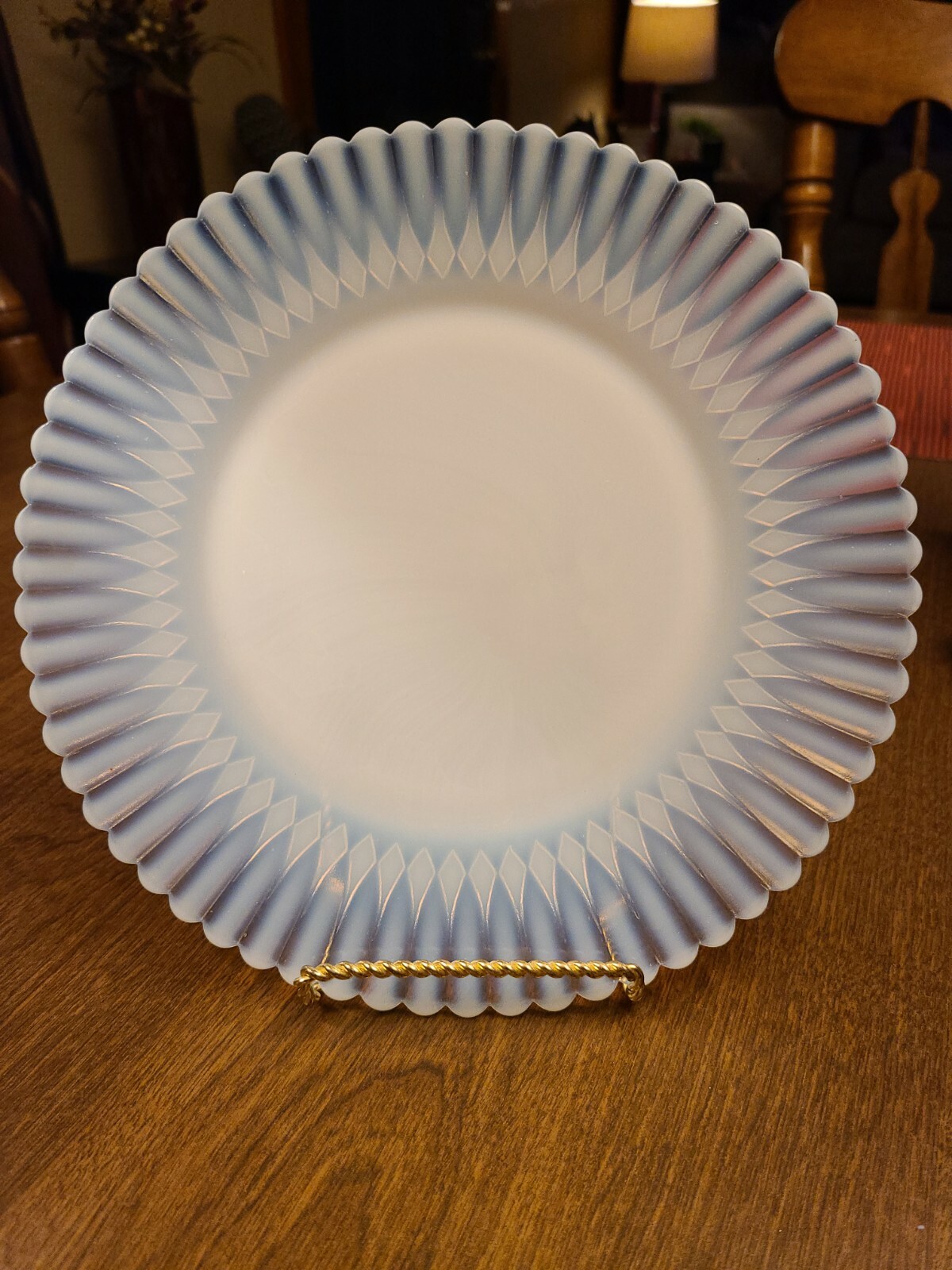 White Glass Vintage 8.25" Plate | eBay