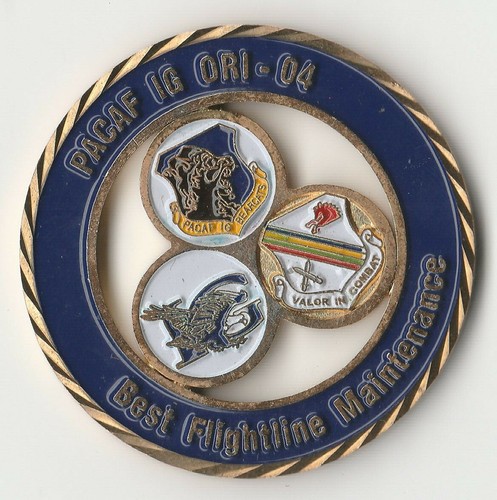 USAF 354 AMXS PACAF IG ORI 04 Flightline Maintenace Challenge Coin 1.75 ...