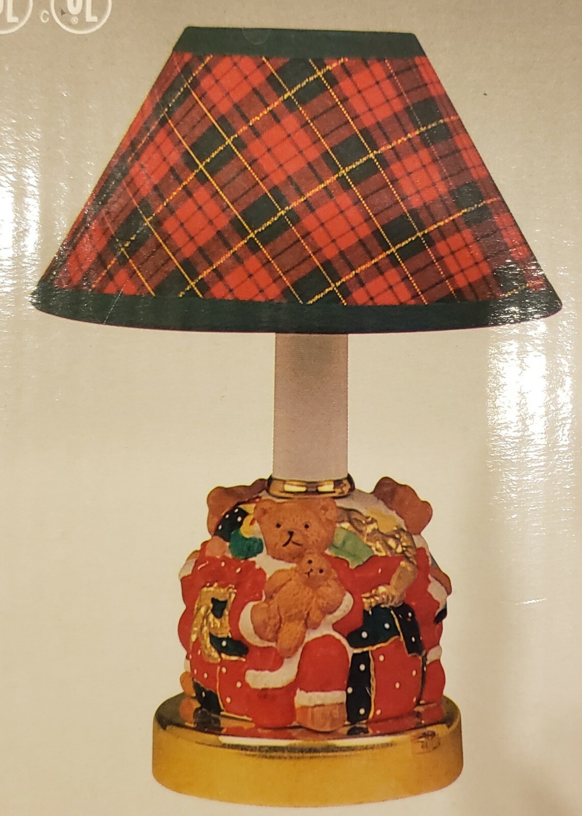 TWO Pacific Rim 8" Mini Christmas Table Lamp hand painted porcelain 40w ...