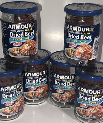 6 JARS ) Armour Star Chipped Sliced Beef Dried 2.25oz ea. Glass Jar ...
