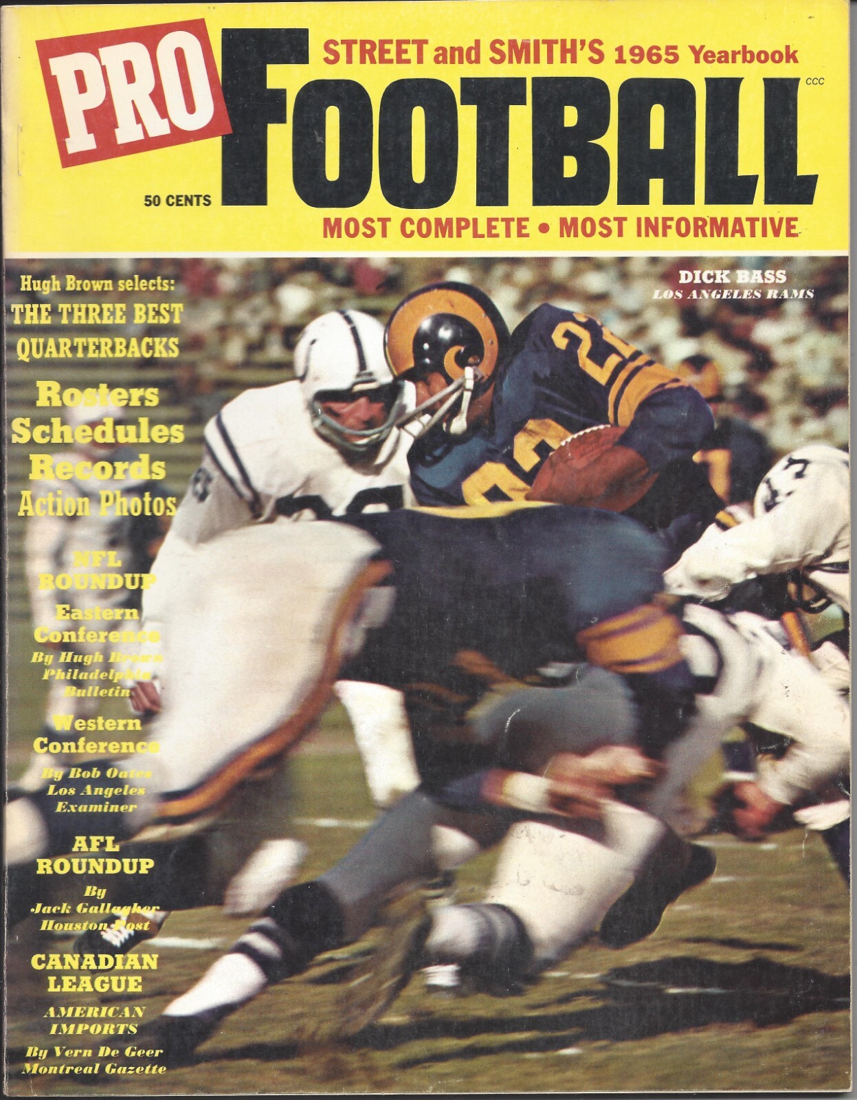 1965 Street & Smith Football magazine Dick Bass Los Angeles Rams VG | eBay