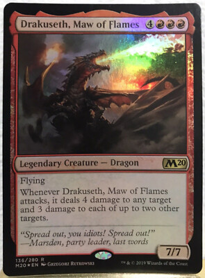 mtg magic drakuseth, maw of flames FOIL ENGLISH drakuseth gueule de ...