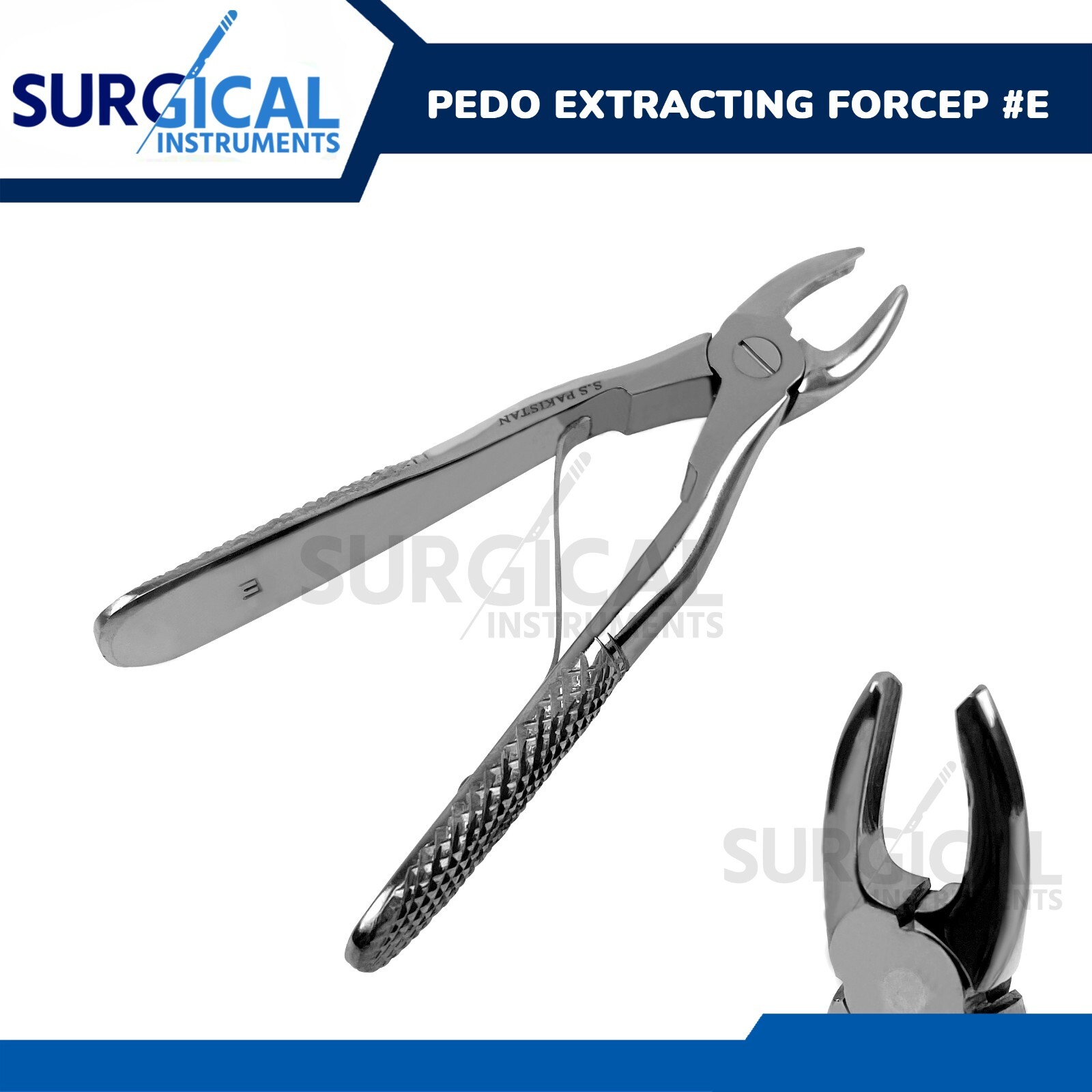 Pedo Extracting Forceps #E Dental Surgical Instruments Stainless German ...