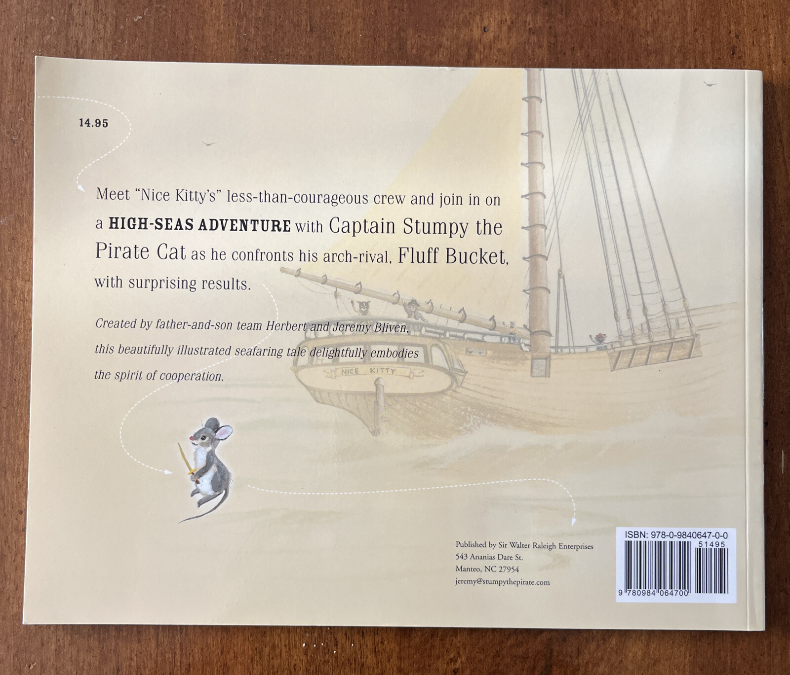 Captain Stumpy the Pirate Cat Book SIGNED by Jeremy Bliven Cooperation ...