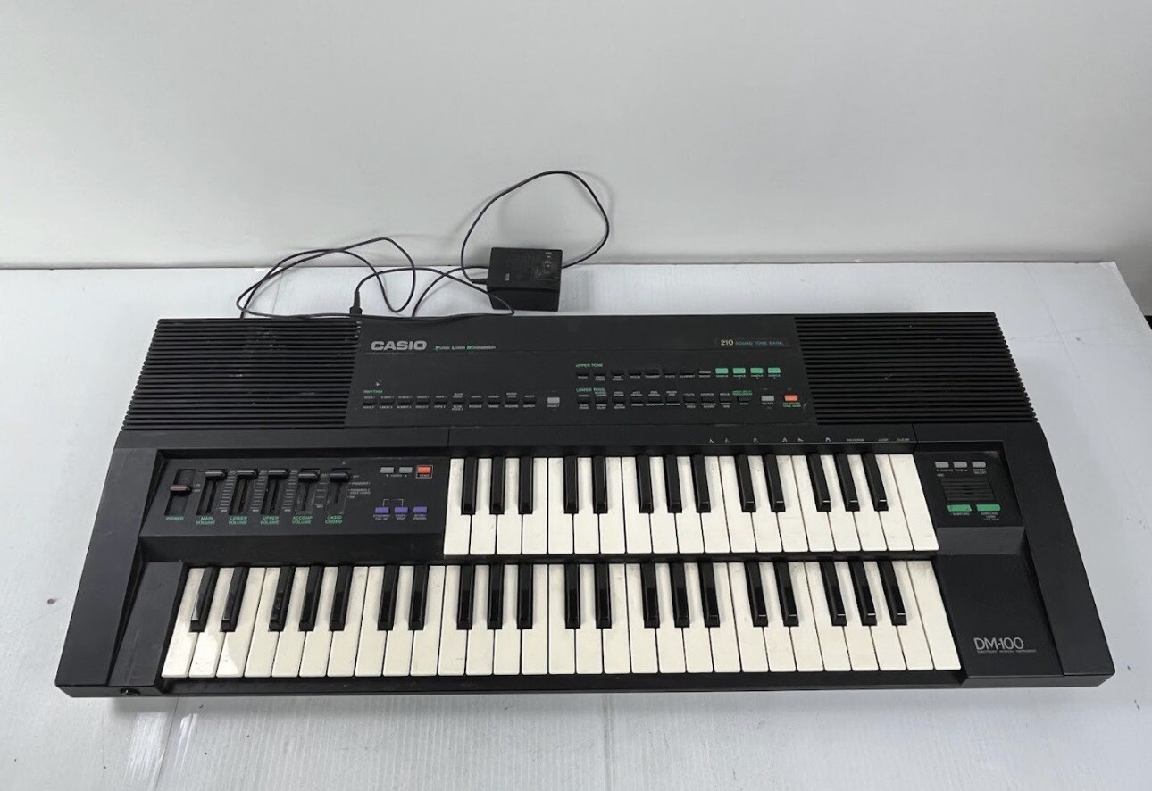Ultra Rare Casio Dm-100 Vintage Dual keyboard - TESTED | eBay
