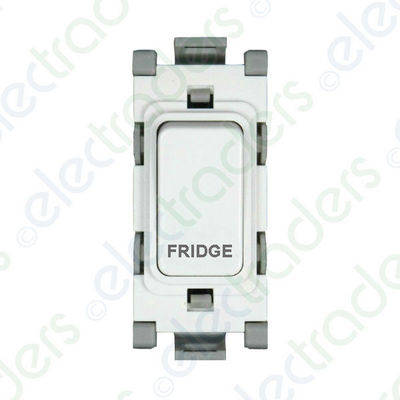 Deta G3557 Grid Switch 20 Amp Double Pole marked 'Fridge' (White) | eBay UK