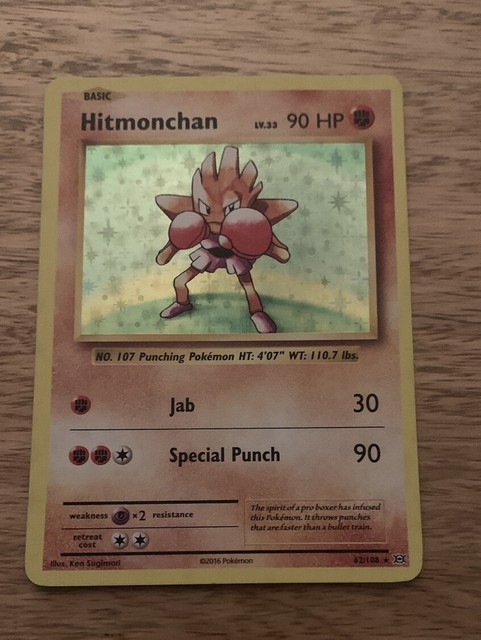 Pokémon TCG Hitmonchan XY Evolutions 62/108 Holo Holo Rare for sale ...