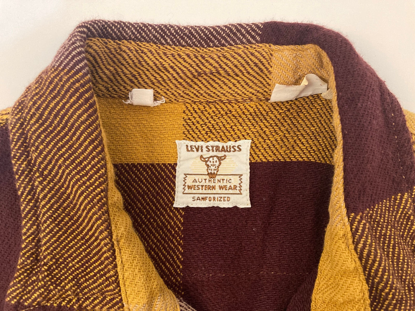 LVC Levis Vintage Clothing Western Wear shirt XS BROWN - Gem