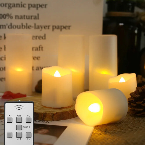 Rechargeable LED Candles By USB Timer Flames Candles Charger Candle ...