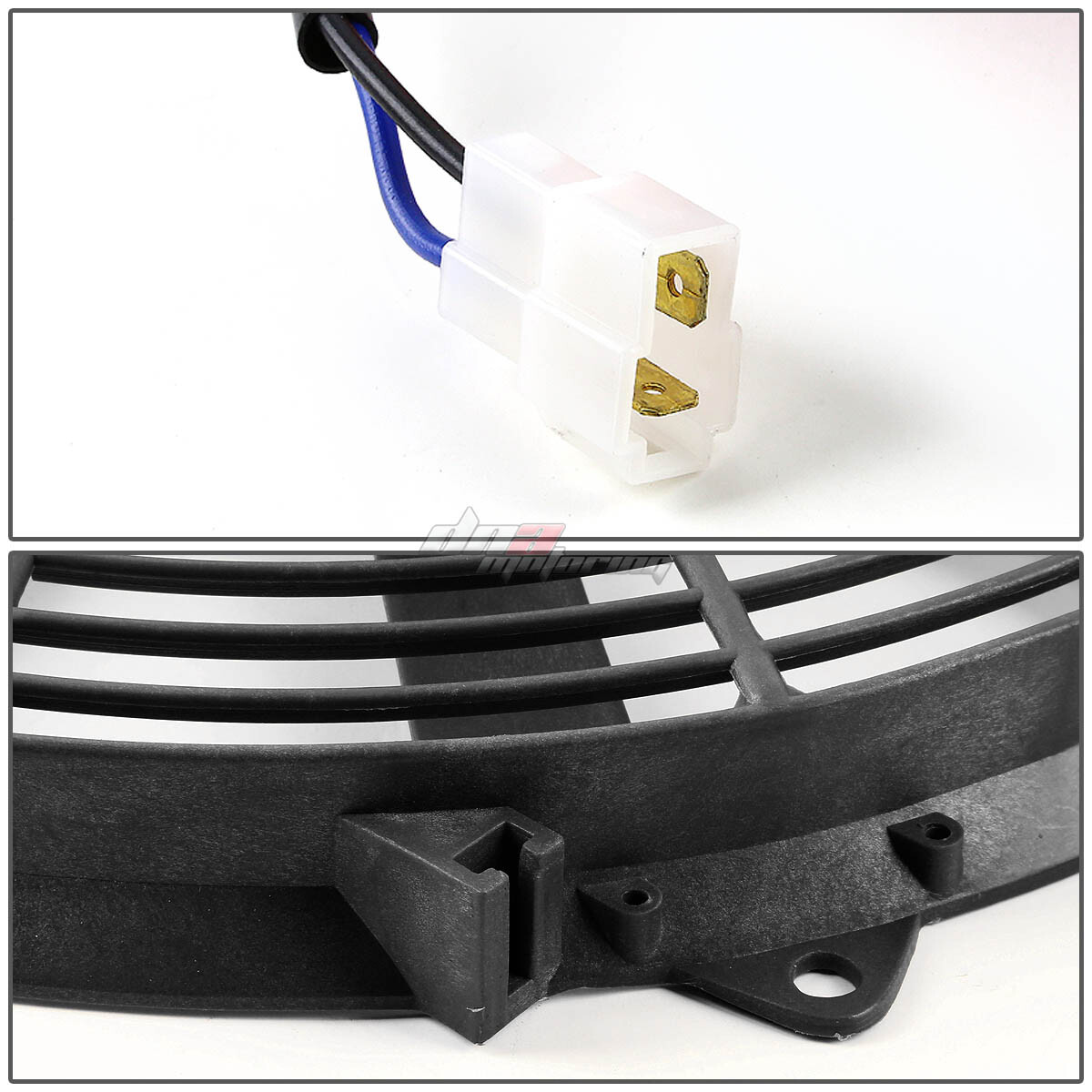 16" PULL/PUSH SLIM 12-VOLT ELECTRIC RADIATOR BLACK FAN COOLING+MOUNTING ...