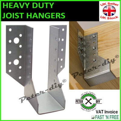 JOIST HANGERS Heavy Duty Face Fix Hanger Timber Galvanised 2mm Steel 38 ...