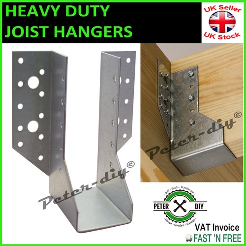 JOIST HANGERS Heavy Duty Face Fix Hanger Timber Galvanised 2mm Steel 38 ...