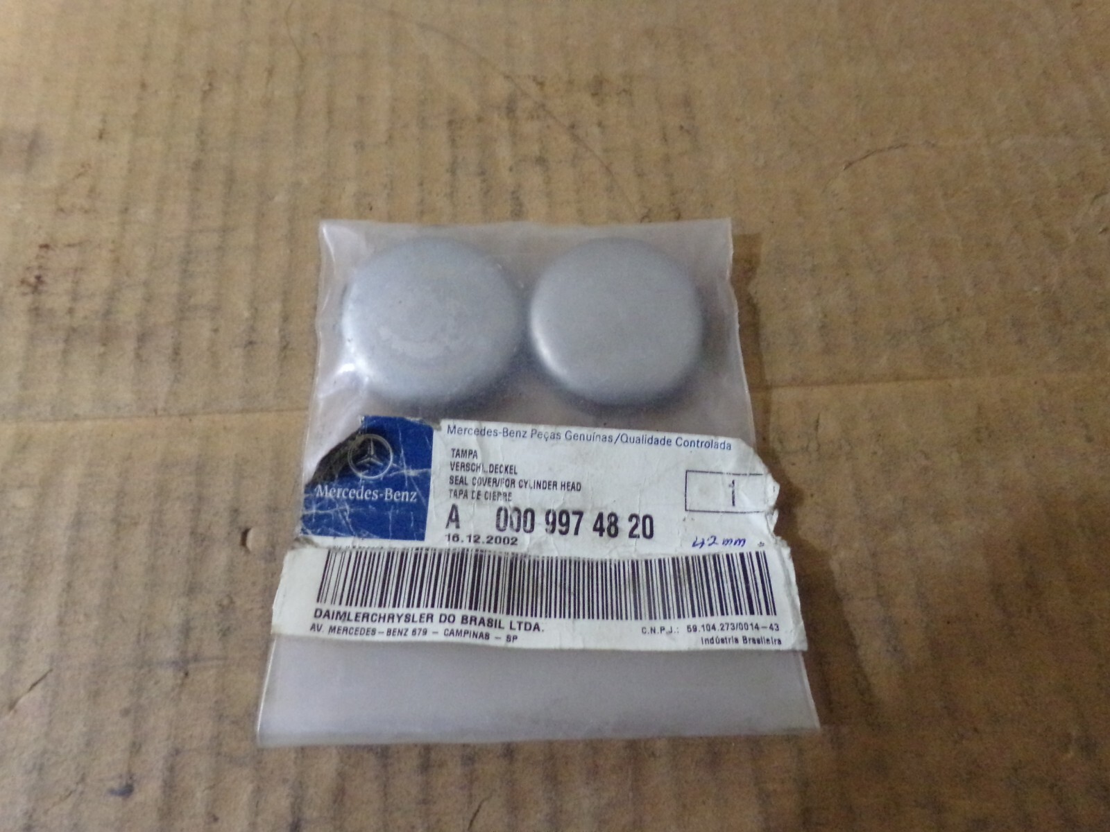 (2) Mercedes-Benz A 000 997 48 20 Seal Cover DDE-A0009974820 Fast ...
