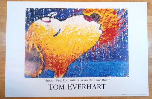 "Sticky, Wet, Romantic Kiss on the Love Boat" TOM EVERHART Snoopy 24 x ...