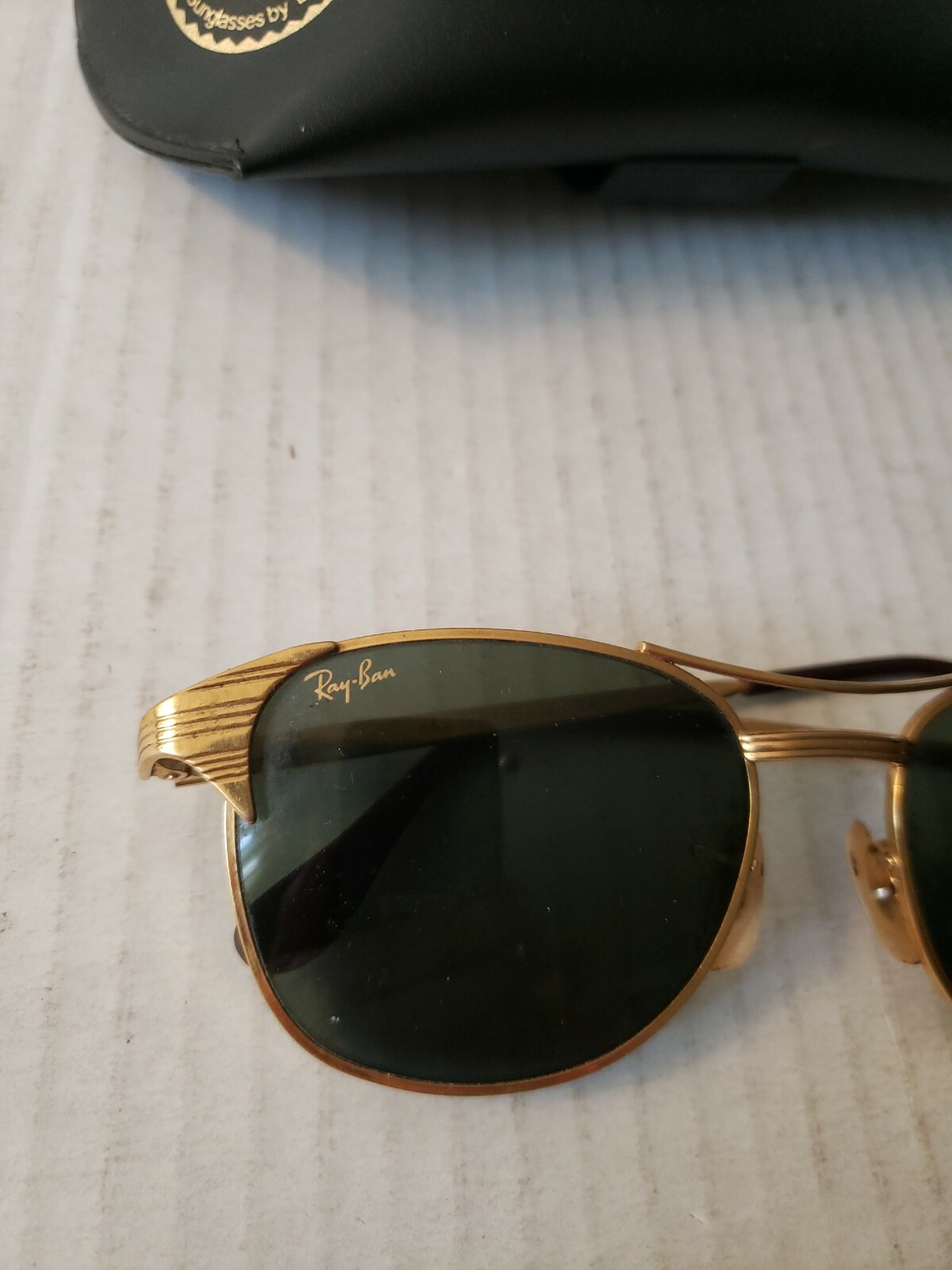 B&l Ray-Ban W0386 Arista G15 UV Glass Signet Horn Rimmed Sunglasses ...