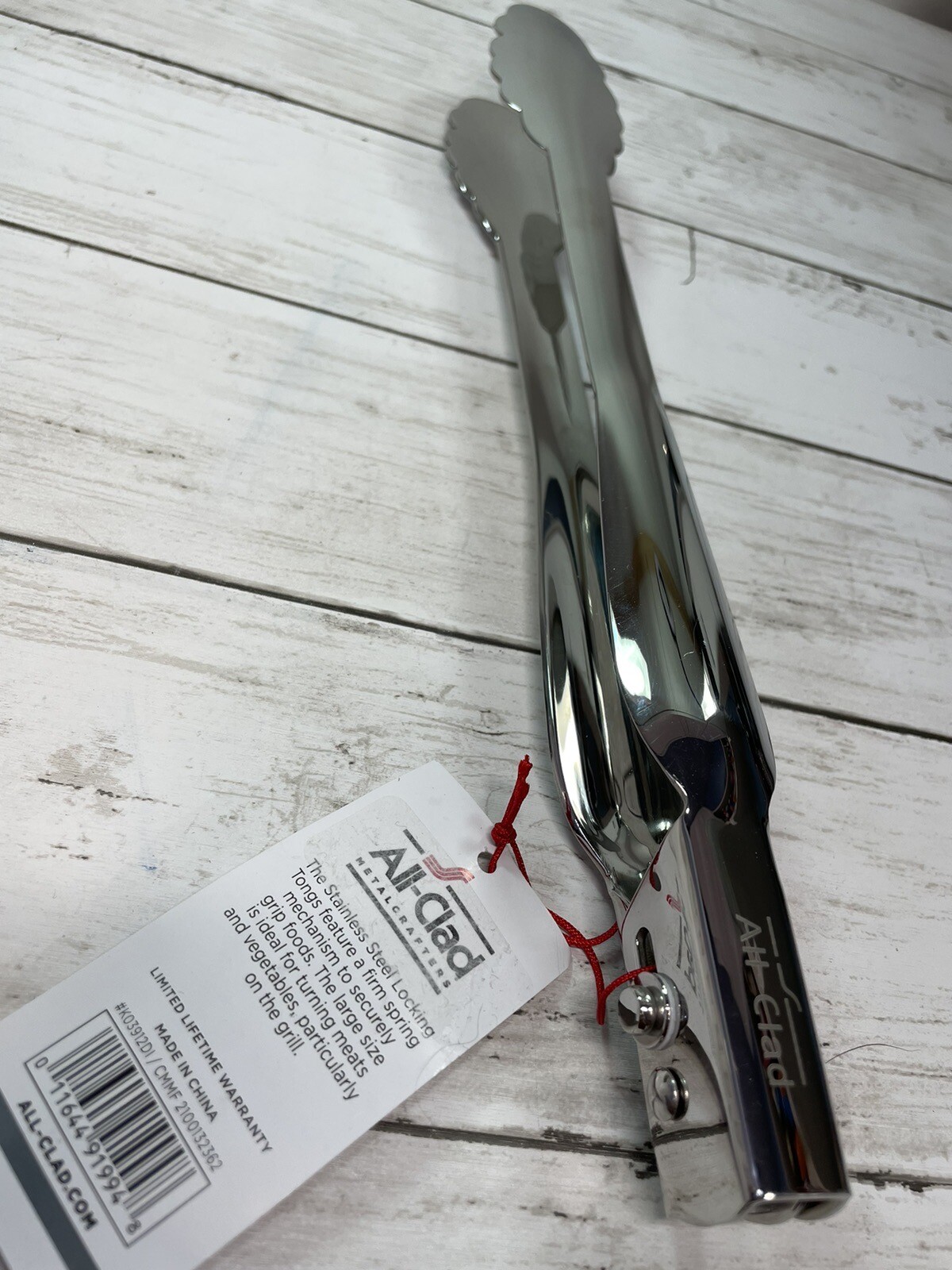 All-Clad Cook & Serve Stainless Steel 12" Locking Tongs, Silver, NEW | eBay
