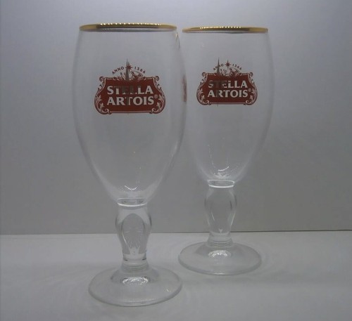 2 x Stella Artois Half Pint Beer Glases Brand New Ce Bar Gift Perfect ...