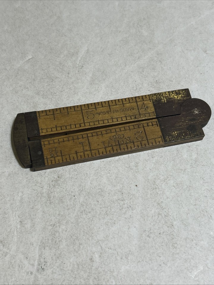 Vintage LUFKIN Folding Boxwood And Brass Folding Ruler No 171 | eBay