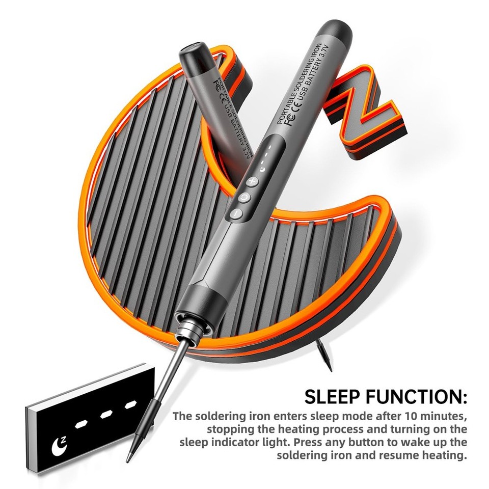 Cordless USB Digital Soldering Iron Adjustable Temperature Type-C ...