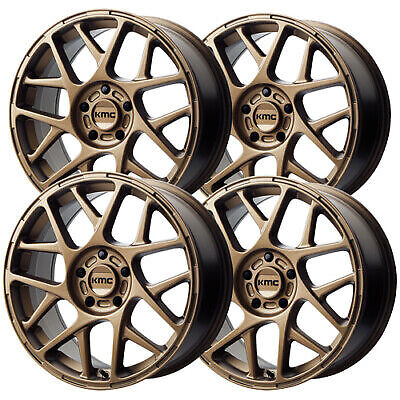 (Set of 4) KMC KM708 Bully 17x8 5x4.5" +38mm Bronze Wheels Rims 17 ...
