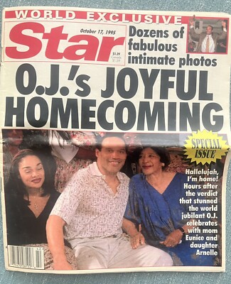 Star Oct 17, 1995 World Exclusive O.J.'S JOYFUL HOMECOMING special ...