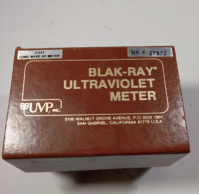 1 USED UVP 81-0032-01 MODEL J-221 ULTRAVIOLET METER W/O CABLES ***MAKE OFFER*** | eBay