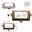 6/12/48pcs Cabinet Drawer Door Tag Label Pull Frame Handle File Name ...