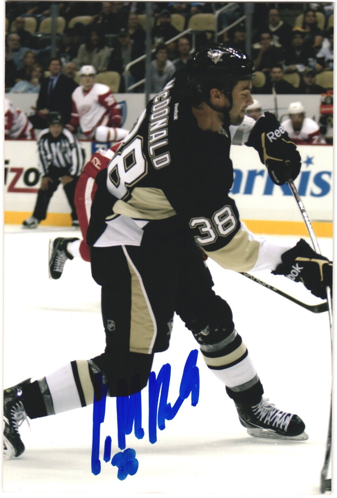 Colin McDonald Autographed 4x6 Color Photo Pittsburgh Penguins #38 D | eBay