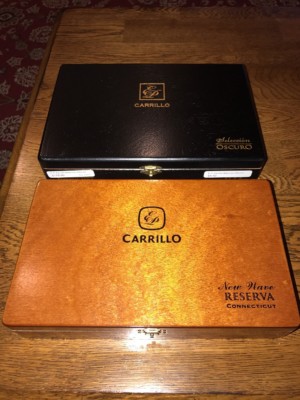 Gorgeous Carrillo Seleccion Oscuro & New Wave Reserva Wood Cigar Boxes ...
